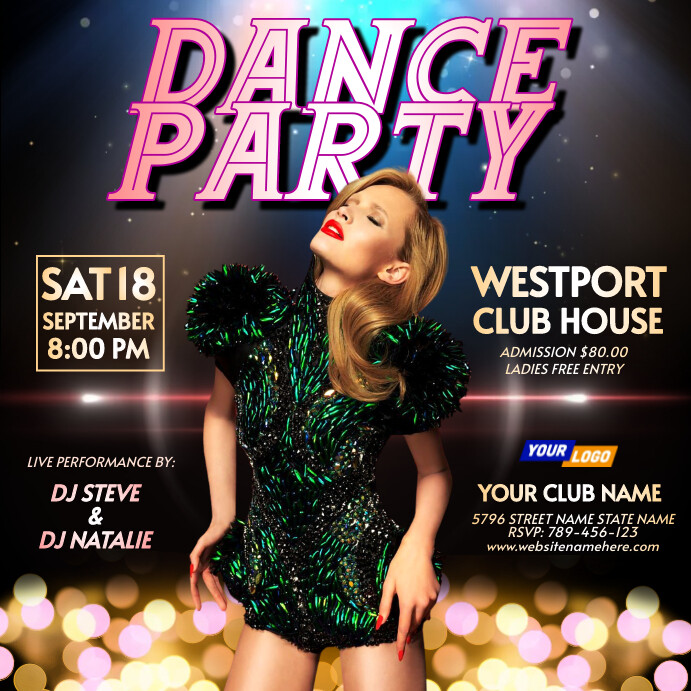 Plantilla de Dance Party Invitation Flyer | PosterMyWall