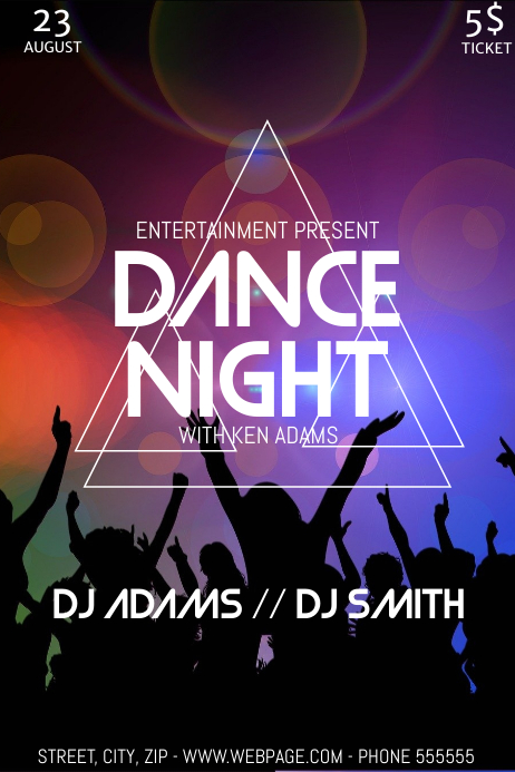 Copy of Dance party night flyer template | PosterMyWall