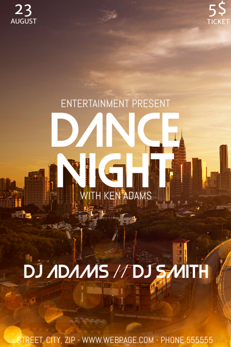 Dance party night flyer template | PosterMyWall