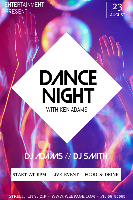 Dance party night flyer template | PosterMyWall