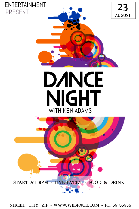 Dance party night flyer template | PosterMyWall