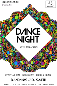 Dance party night flyer template | PosterMyWall