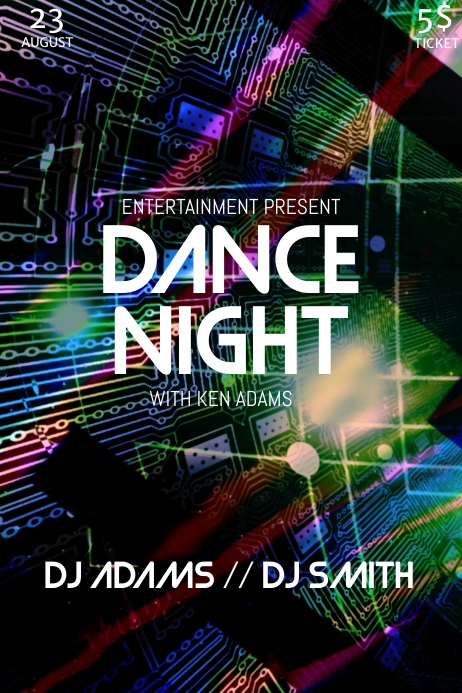 Copy of Dance party night flyer template | PosterMyWall