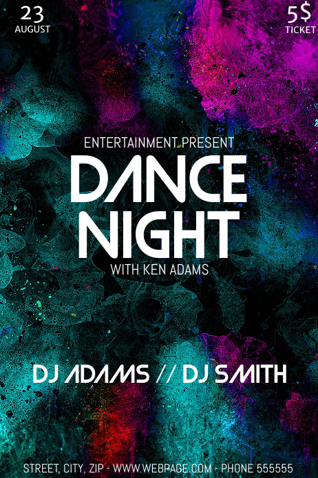 Dance party night flyer template | PosterMyWall