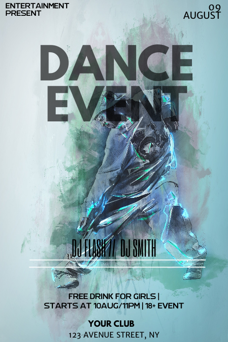 Dance Party night flyer template | PosterMyWall