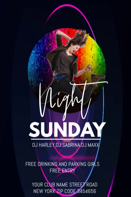 Dance party night TEMPLATE | PosterMyWall