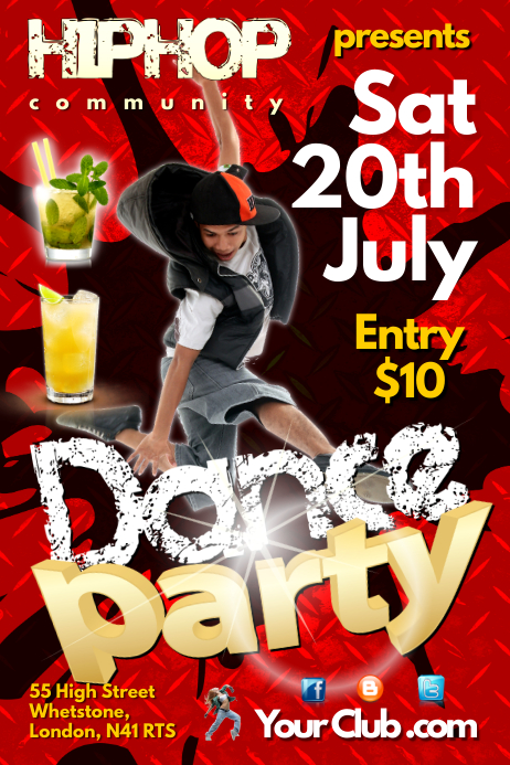 Dance Party Poster Template | PosterMyWall