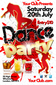 Dance party poster Template | PosterMyWall