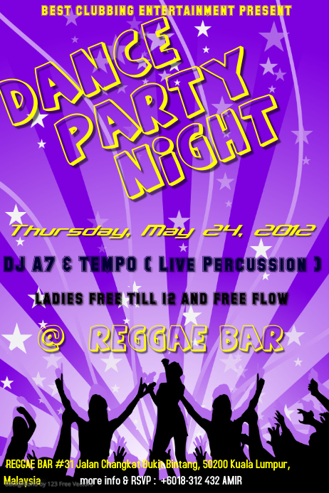 Dance Party Poster Template | PosterMyWall