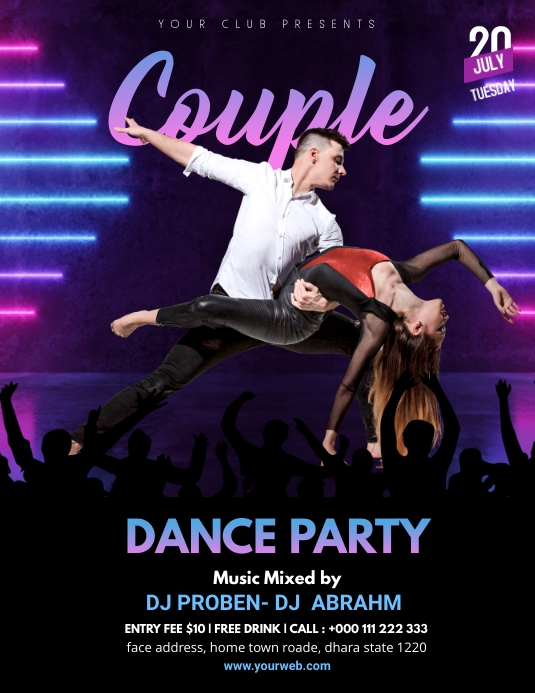 Dance Party Template | PosterMyWall