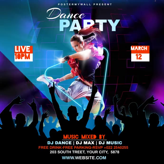 Dance Party Template | PosterMyWall