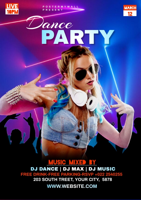 Copy of Dance Party Template | PosterMyWall