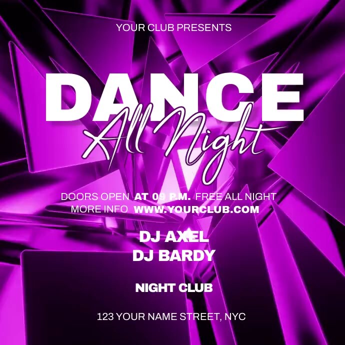 Copy of Dance Party Video Poster Flyer Ads | PosterMyWall