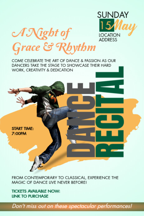 Plantilla de Dance Recital | PosterMyWall
