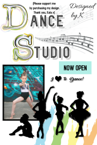 dance school lessons flyer poster template | PosterMyWall