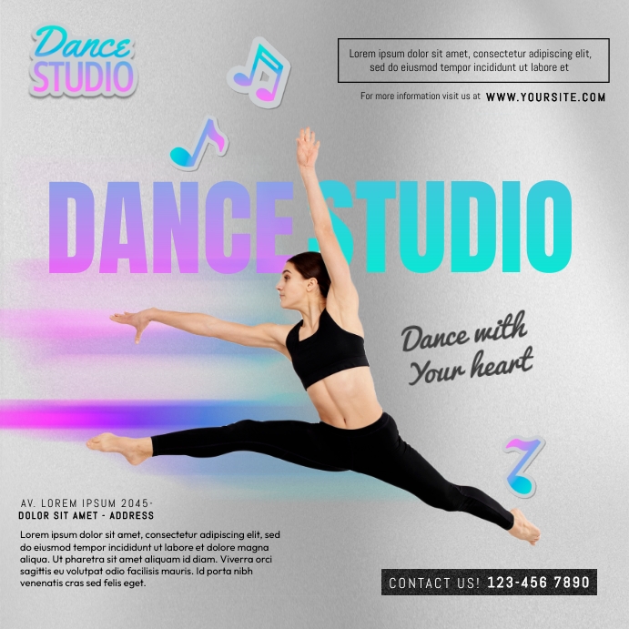 Dance Studio Ads Template | PosterMyWall