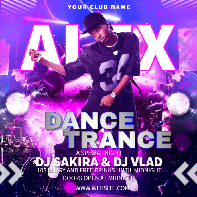 Dance Trance Ads Template | PosterMyWall