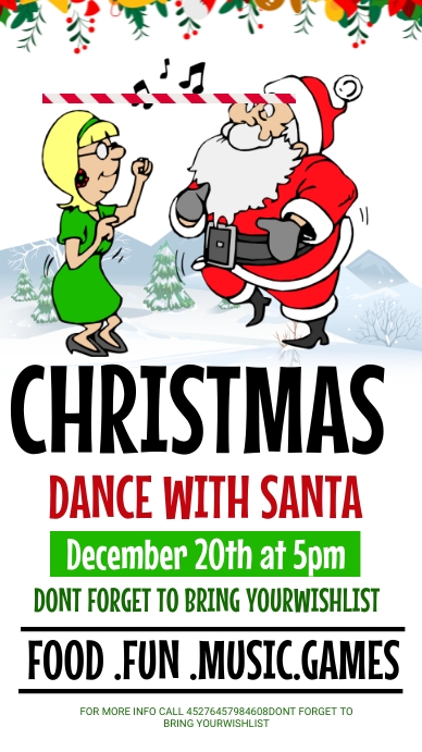 Dance with santa Template | PosterMyWall