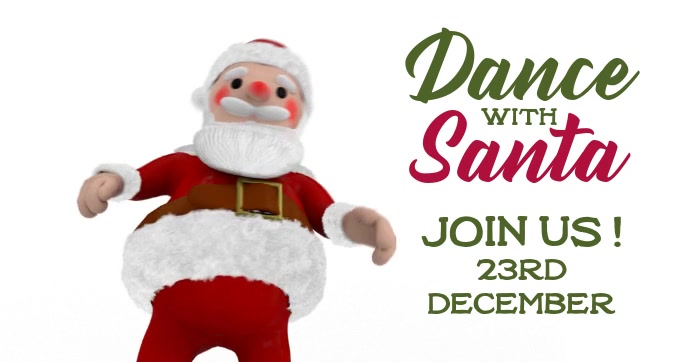 Dance with santa facebook video post Template | PosterMyWall