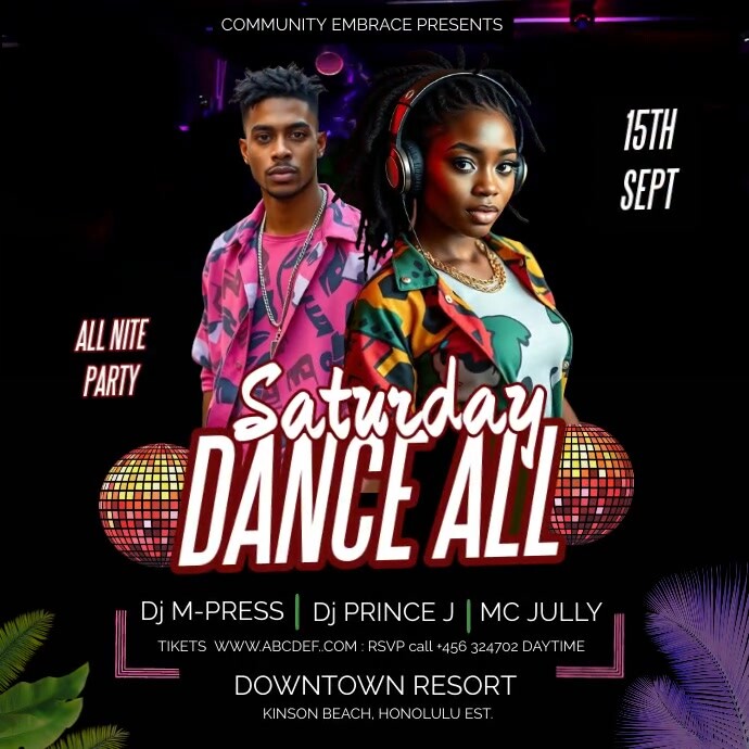 Plantilla de Dancehall Party Instagram Post | PosterMyWall