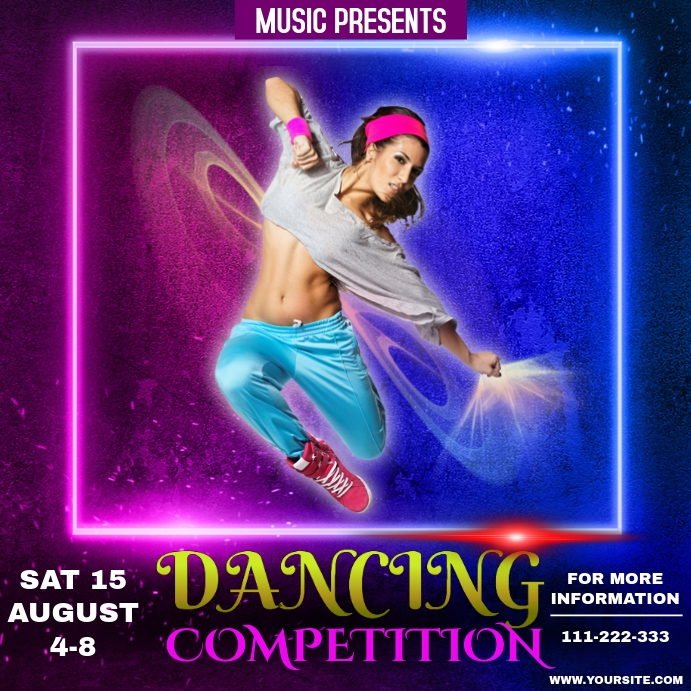 DANCING COMPETITION Template | PosterMyWall