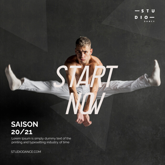 dancing studio classes flyer poster by coach Templat | PosterMyWall