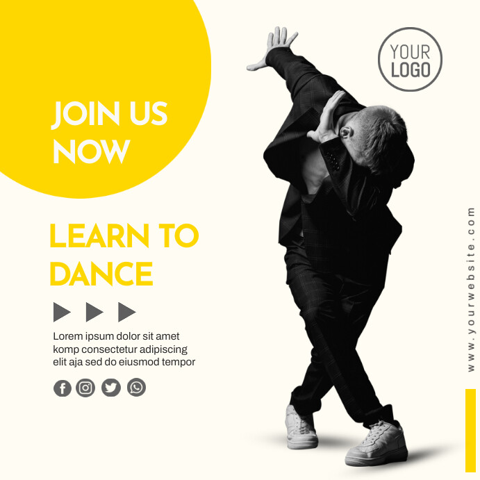 Plantilla de DANCING STUDIO CLASSES FLYER POSTER | PosterMyWall