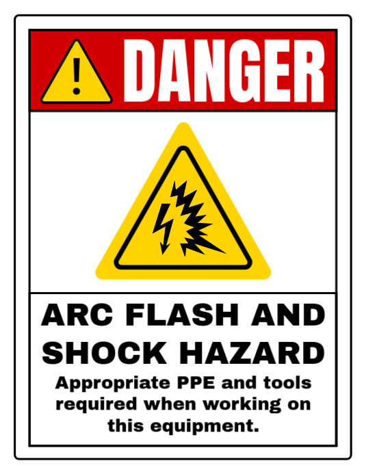 Danger Arc Flash & Shock Hazard Sign Flyer Template | PosterMyWall