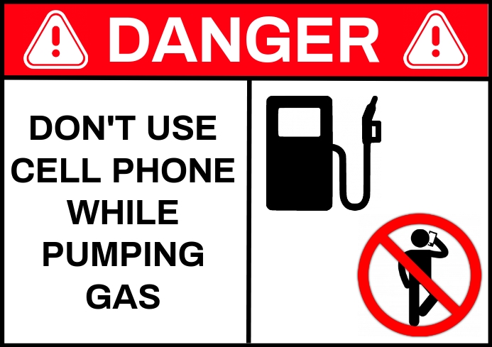 Danger Cell Phone Sign Board Template | PosterMyWall