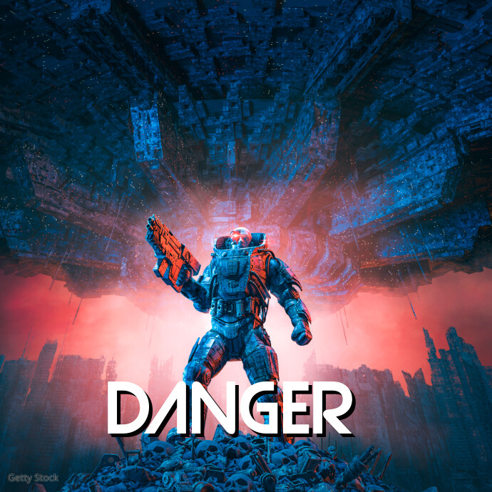 Plantilla de DANGER GAMER | PosterMyWall
