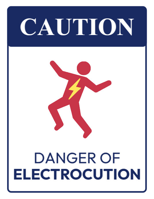 Copy of Danger of Electrocution Sign Template Editable Printable ...