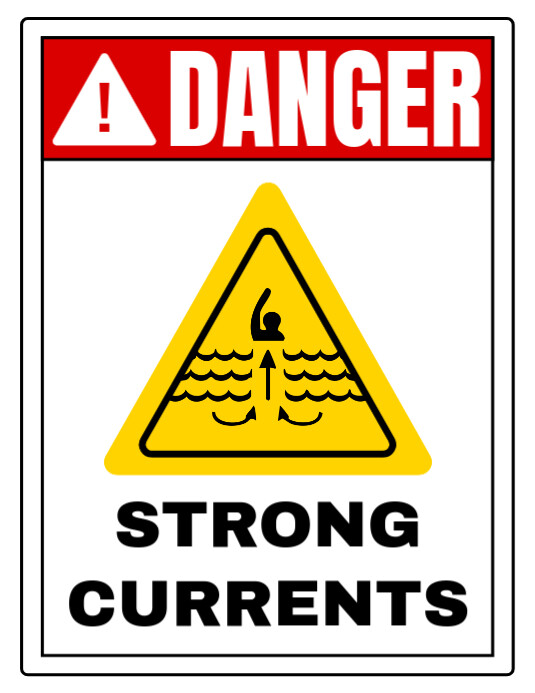 Copy of Danger Strong Currents Sign Flyer Template | PosterMyWall