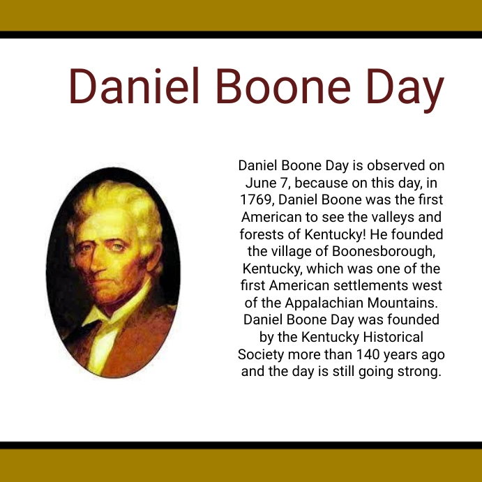 Plantilla de daniel boone day | PosterMyWall