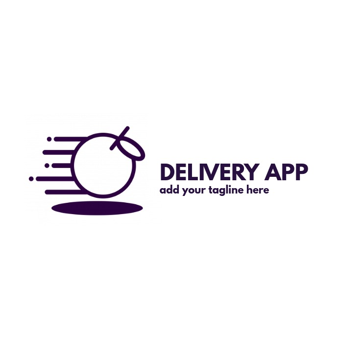 dark blue delivery app logo Template | PosterMyWall