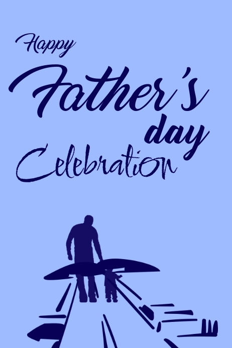 Copy of Dark Blue father's day | PosterMyWall