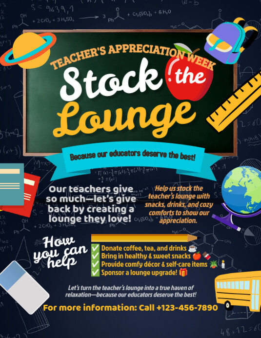Copy of Dark Blue Illustrative Stock The Lounge Flyer (us Letter ...