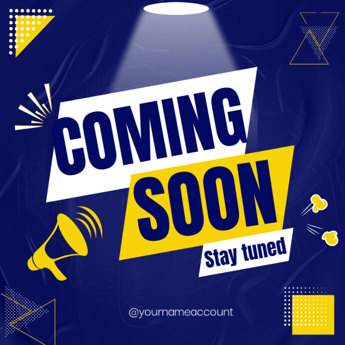 Dark Blue Modern Coming Soon Instagram Post Template | PosterMyWall