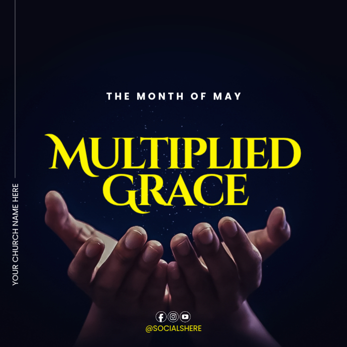 Plantilla de Dark Blue Professional Multiplied Grace Church Sermon ...