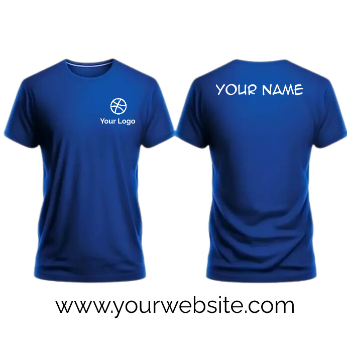 Dark blue T-shirt Template | PosterMyWall