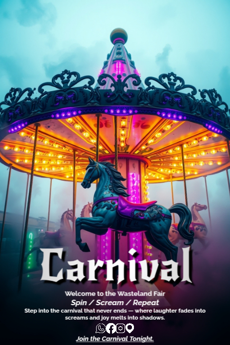 Plantilla de Dark Carnival – Gothic Fairground Poster Template ...