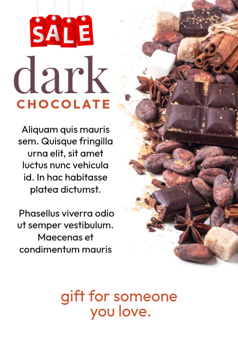 Copy of Dark Chocolate Sale Template | PosterMyWall