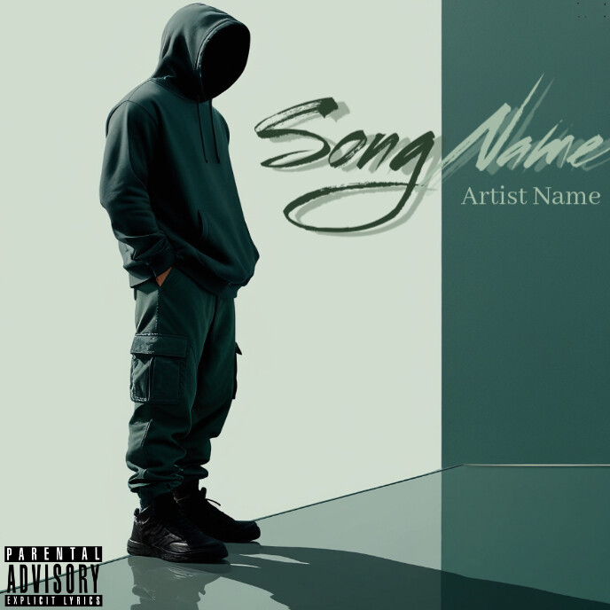 Plantilla de Dark Green Standing Figure Album Cover | PosterMyWall