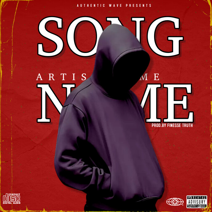Dark hood, silhouette album cover template | PosterMyWall