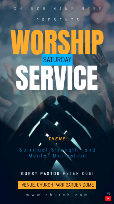 Copy of Dark Maximalist Saturday Worship Service Instagram Story | PosterMyWall