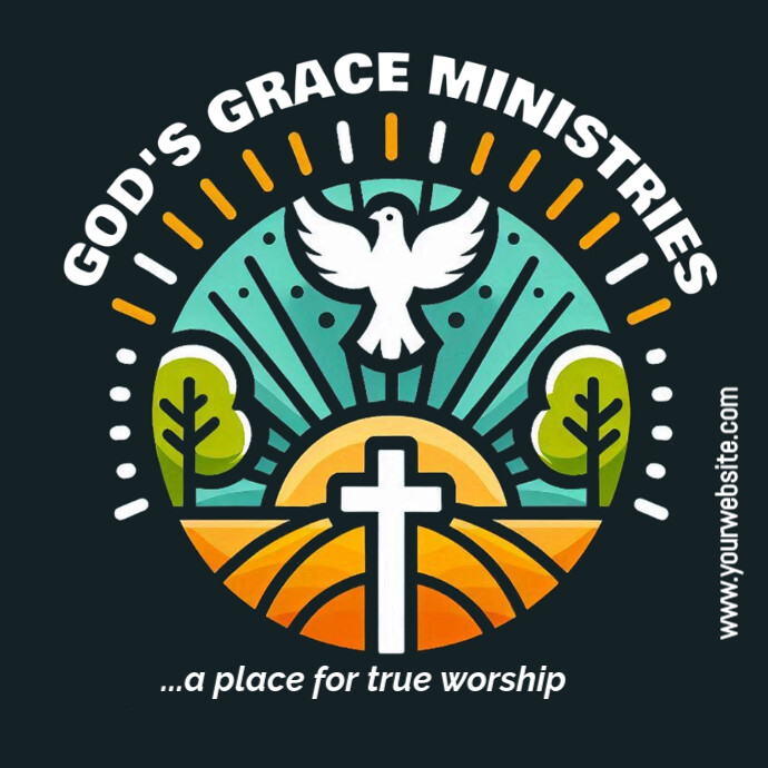 Dark Modern and Minimalistic Church Logo Template | PosterMyWall