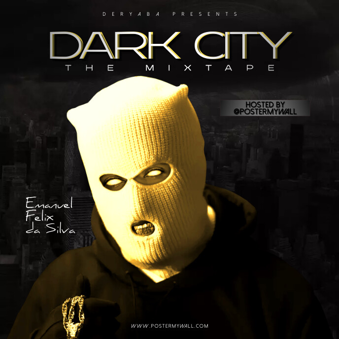 Copy of Dark New York Gold Balaclava Mixtape Cover | PosterMyWall
