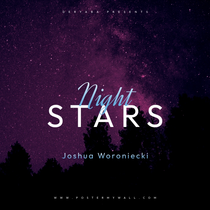 Copy of Dark Night Stars Forest Album CD Cover | PosterMyWall