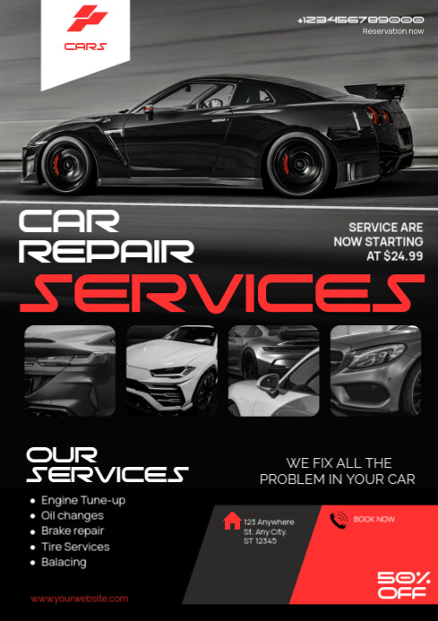 Copy of Dark Photo Automotive Flyer | PosterMyWall