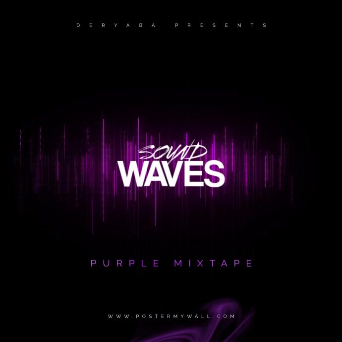 Copy of Dark Purple Sound Music Waves Instagram Album Cover | PosterMyWall