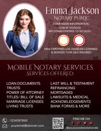Blue Mobile Notary Service Flyer Template | PosterMyWall